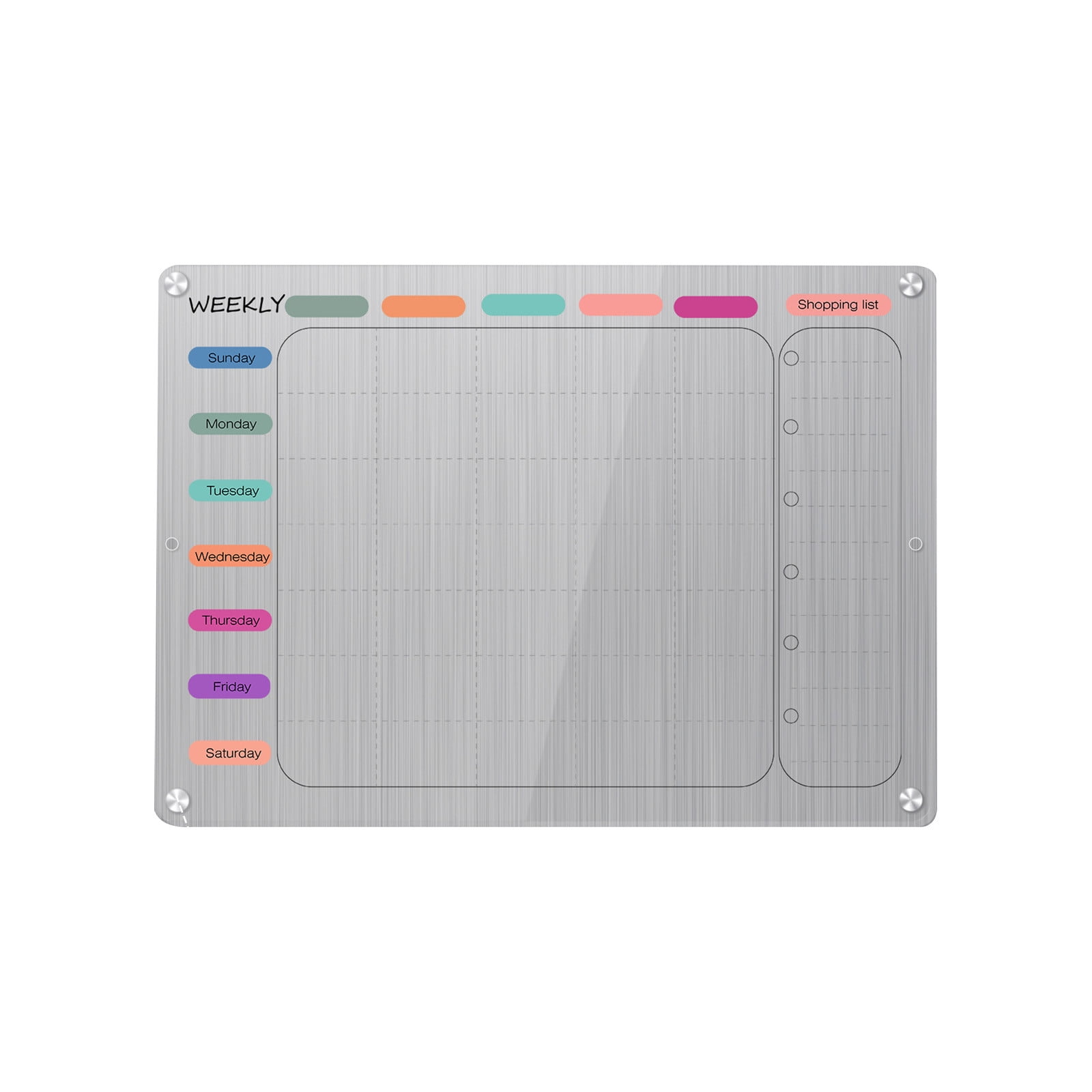 Acrylic Magnetic Monthly and Weekly Calendar for Fridge, Clear Dry ...