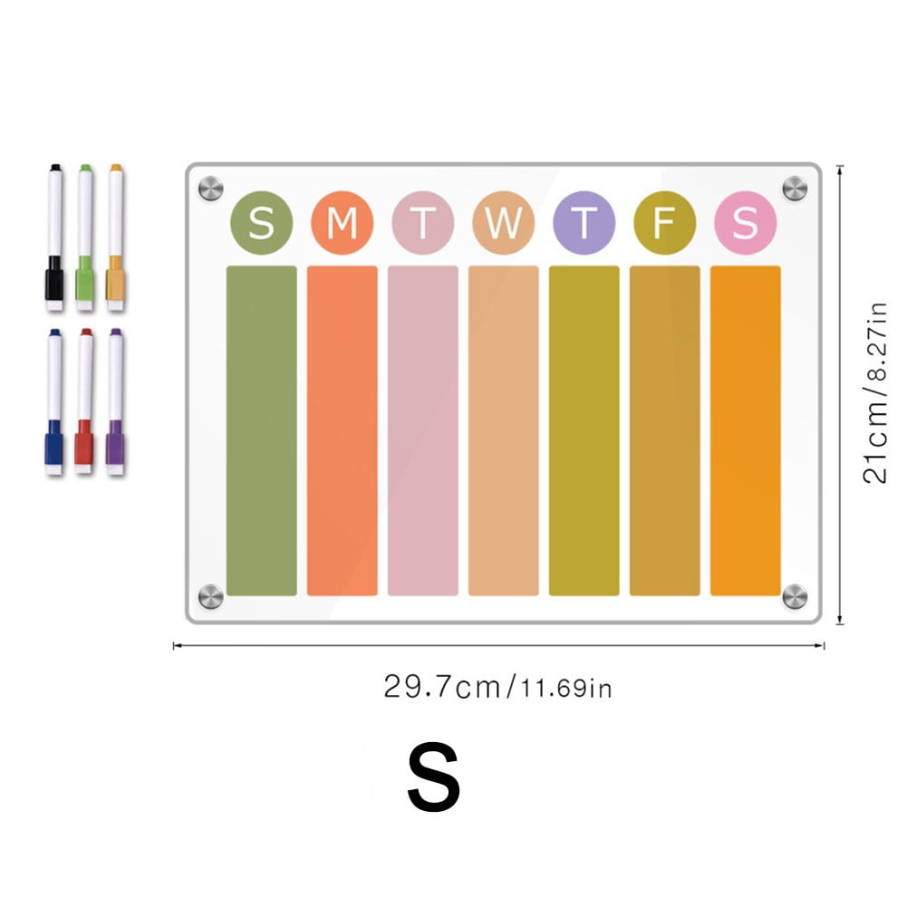 Acrylic Magnetic Transparent Weekly Planner Message Board for ...