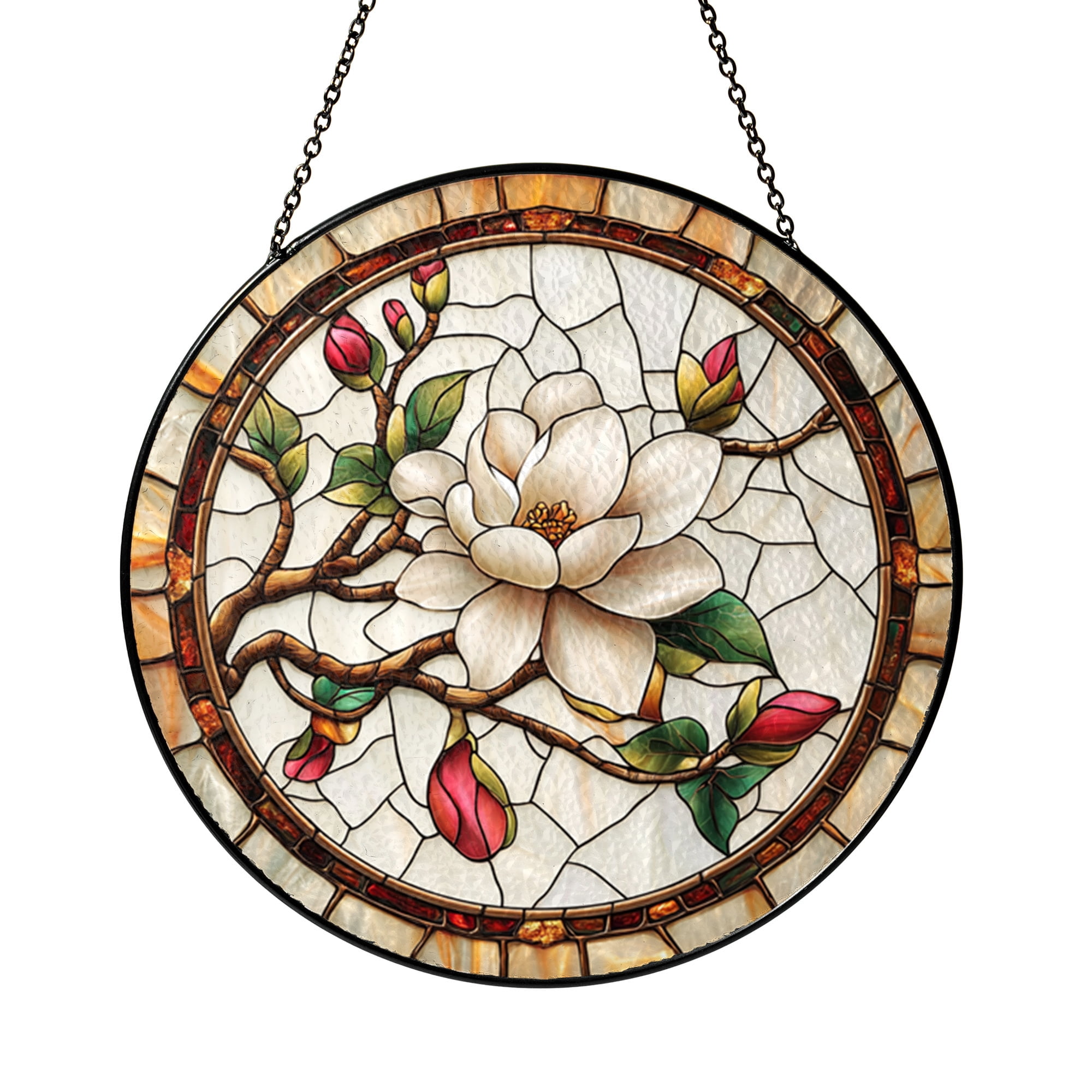 Acrylic Magnolia Flower Window Suncatcher – Elegant Floral Decor ...