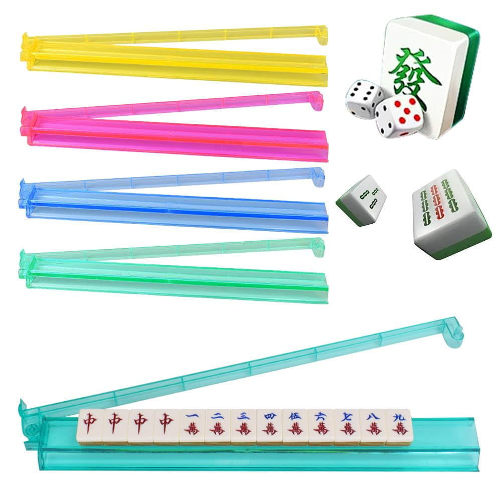 Acrylic Mahjong Racks with Pushers Set of 4 | Modern American Mahjong ...