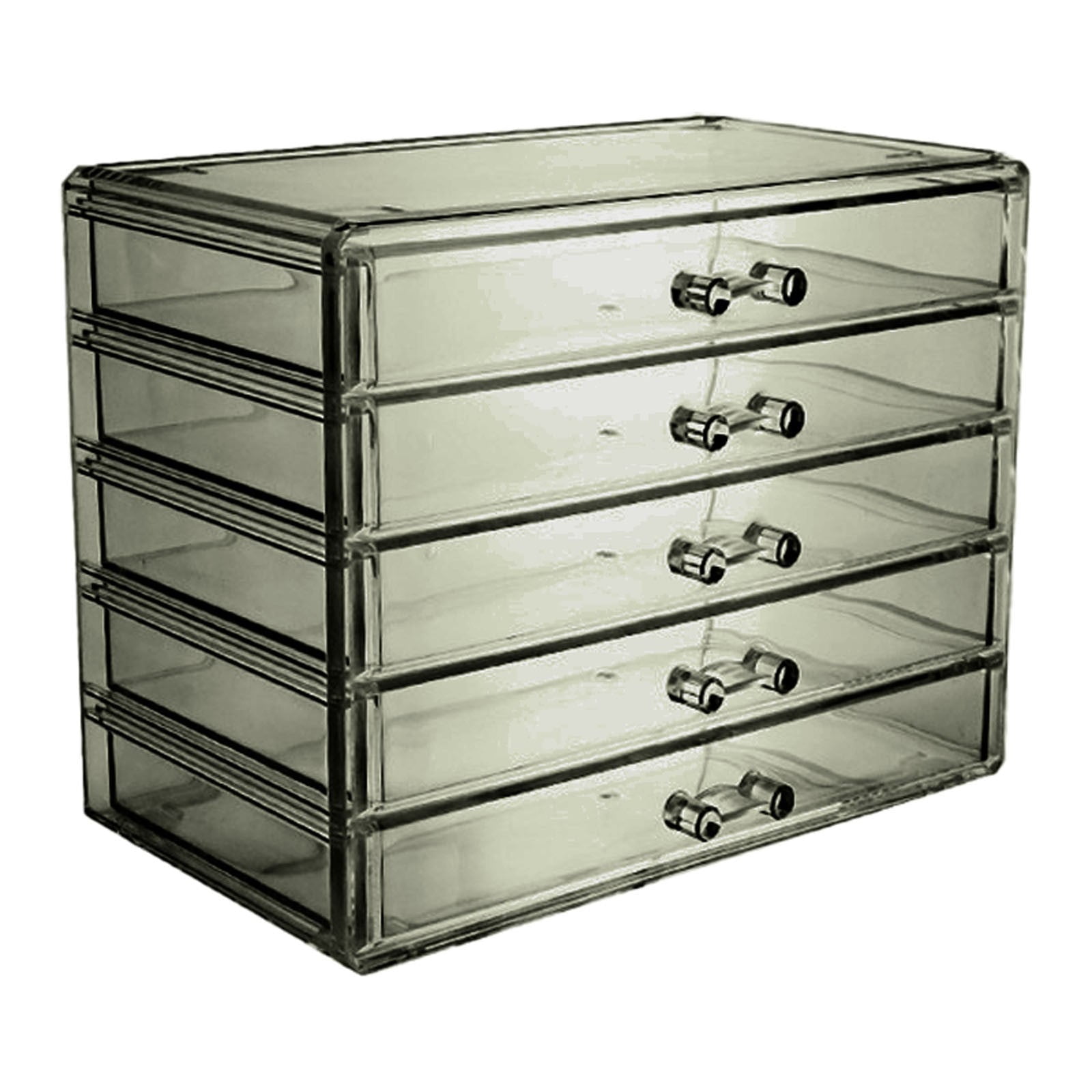 Acrylic Makeup Organizer 5 Drawer Cosmetic Storage for Beauty Supplies ...