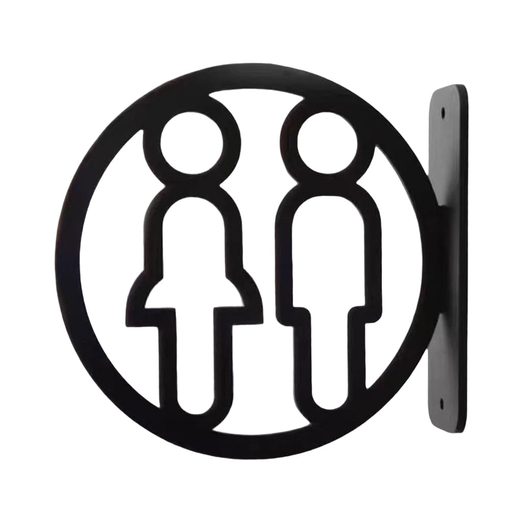 Acrylic Male Female Bathroom Door Sign Washroom Symbol Signage for ...