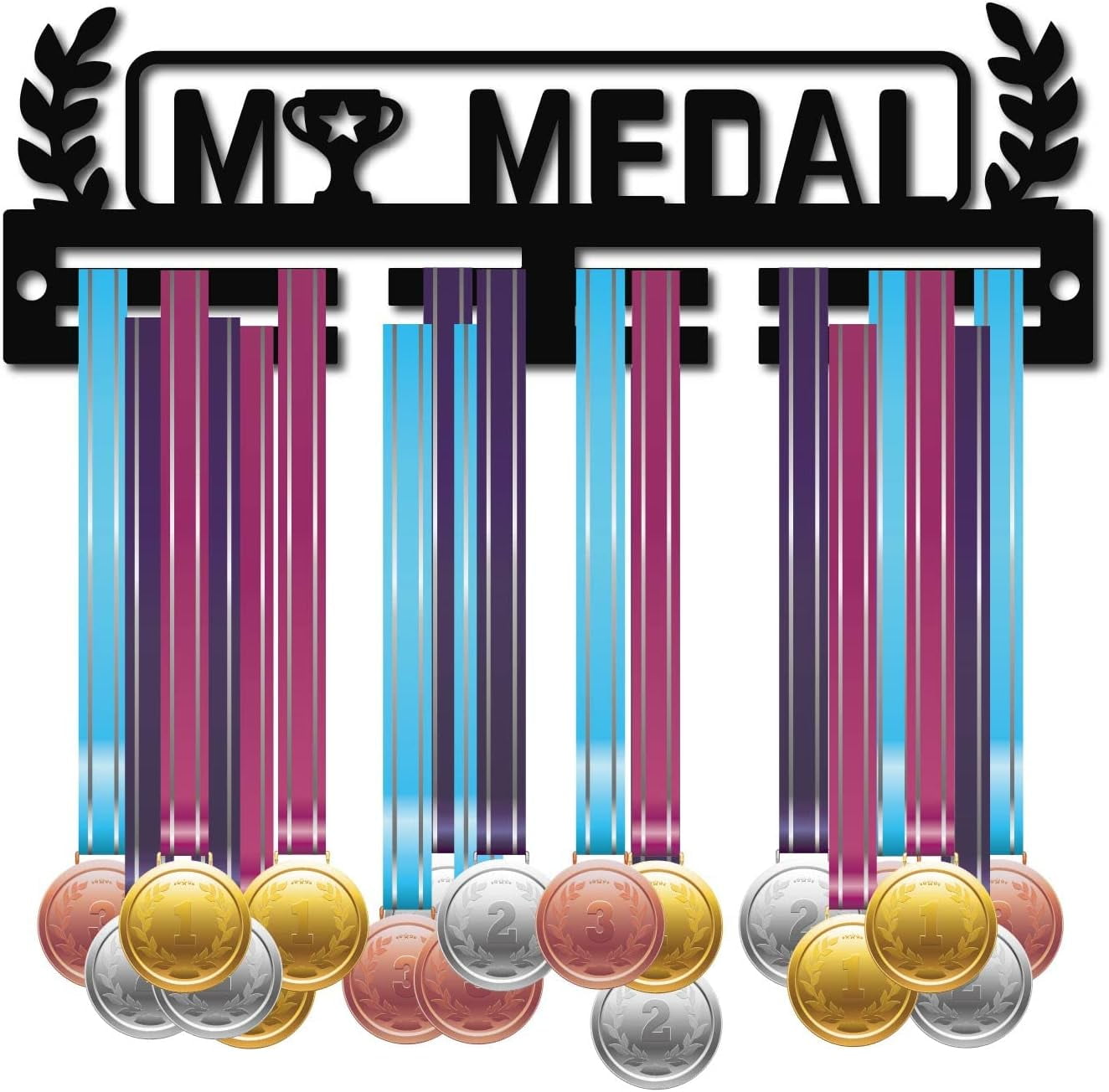 Acrylic Medal Holder Medals Display Hanger Rack with Hanger Hooks Medal ...