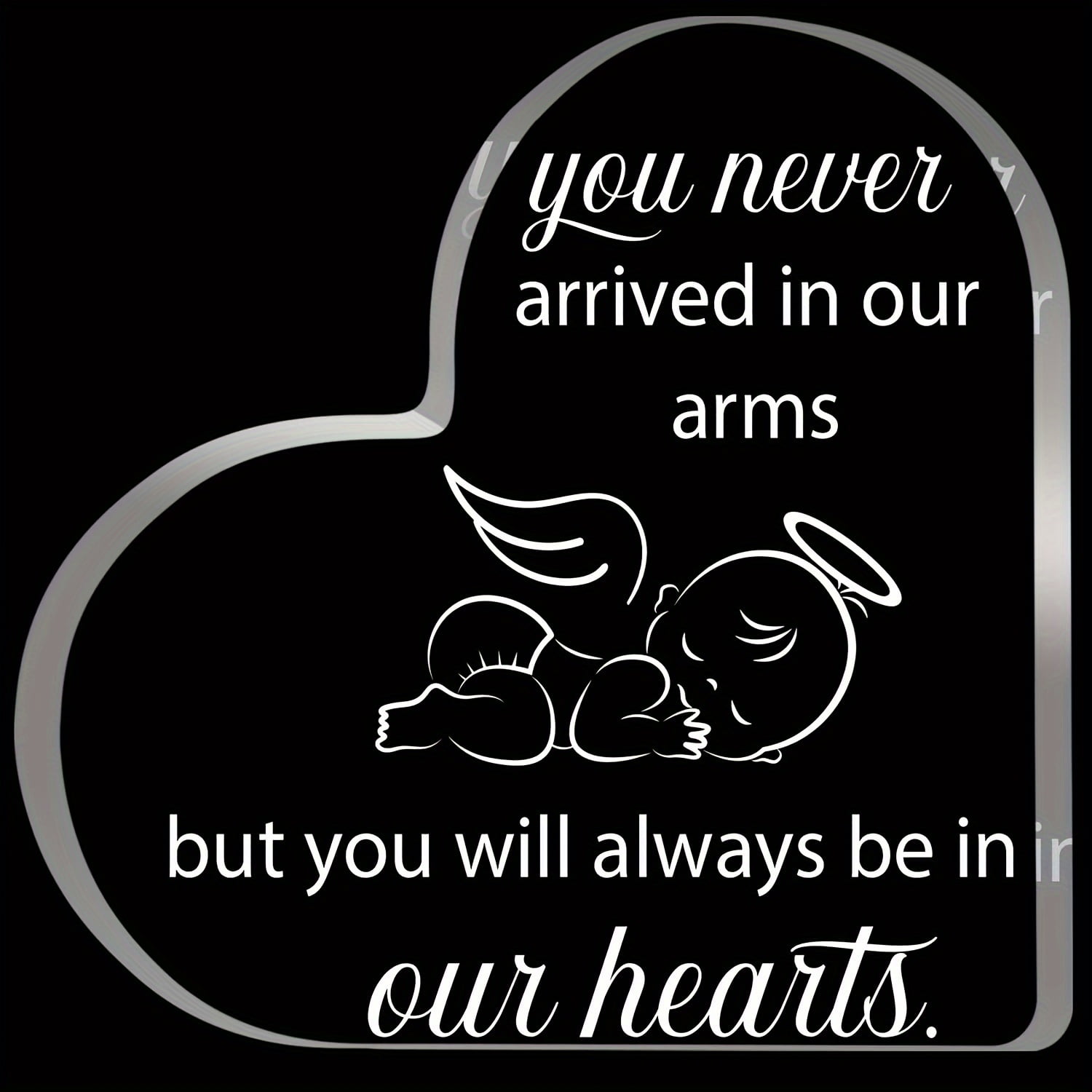 Acrylic Memorial Plaque For Pregnancy Loss Infant Bereavement ...