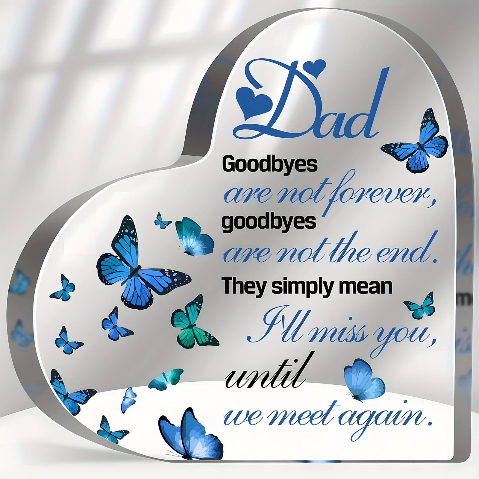 Acrylic Memorial Tribute Plaque For Loss Of Father - Sympathy ...