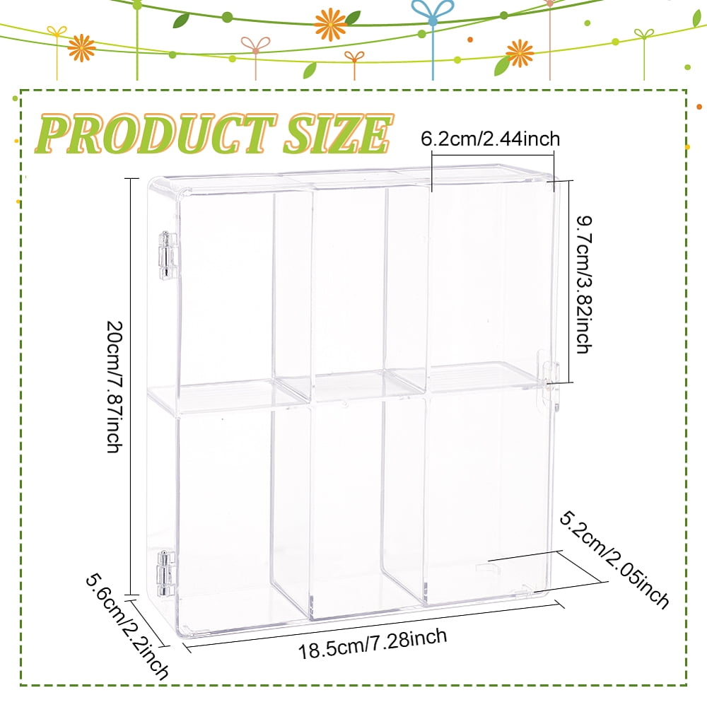 Acrylic Minifigure Display Case 2 Layers 6 Grid Clear Action Figures ...