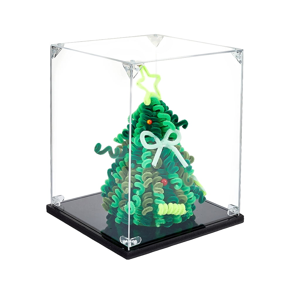Acrylic Minifigures Display Cases with Black Base Clear Square 21.5x21 ...