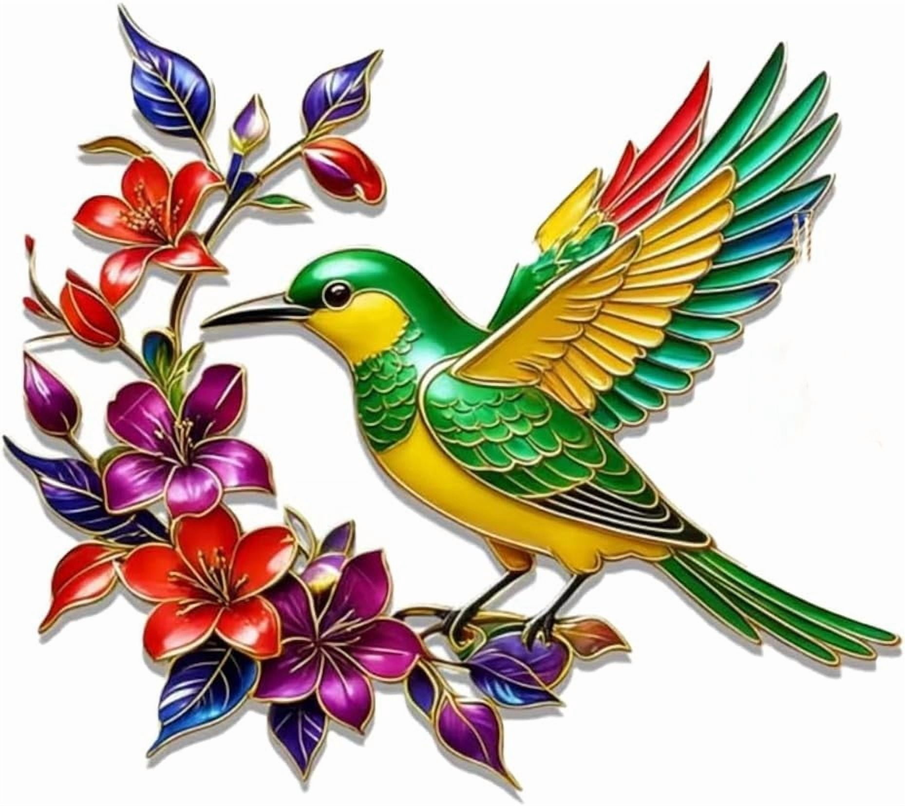 Acrylic Minimalist Wall Hanging Pendant with Bird and Floral Design for ...