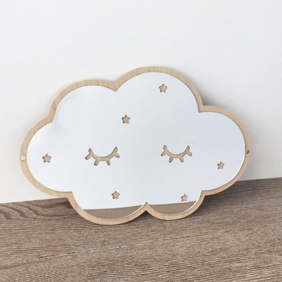 Acrylic Mirror Wall Sticker | Hanging Decorative Mirror with Wooden ...