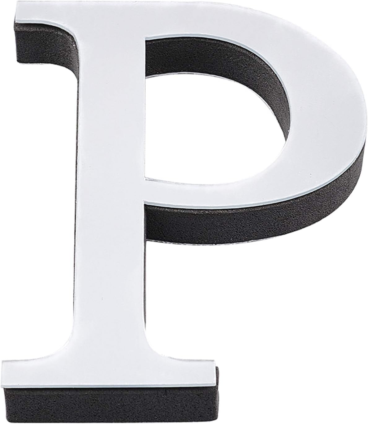 Acrylic Mirror Wall Stickers Decal with EVA Foam Alphabet Letter.P ...