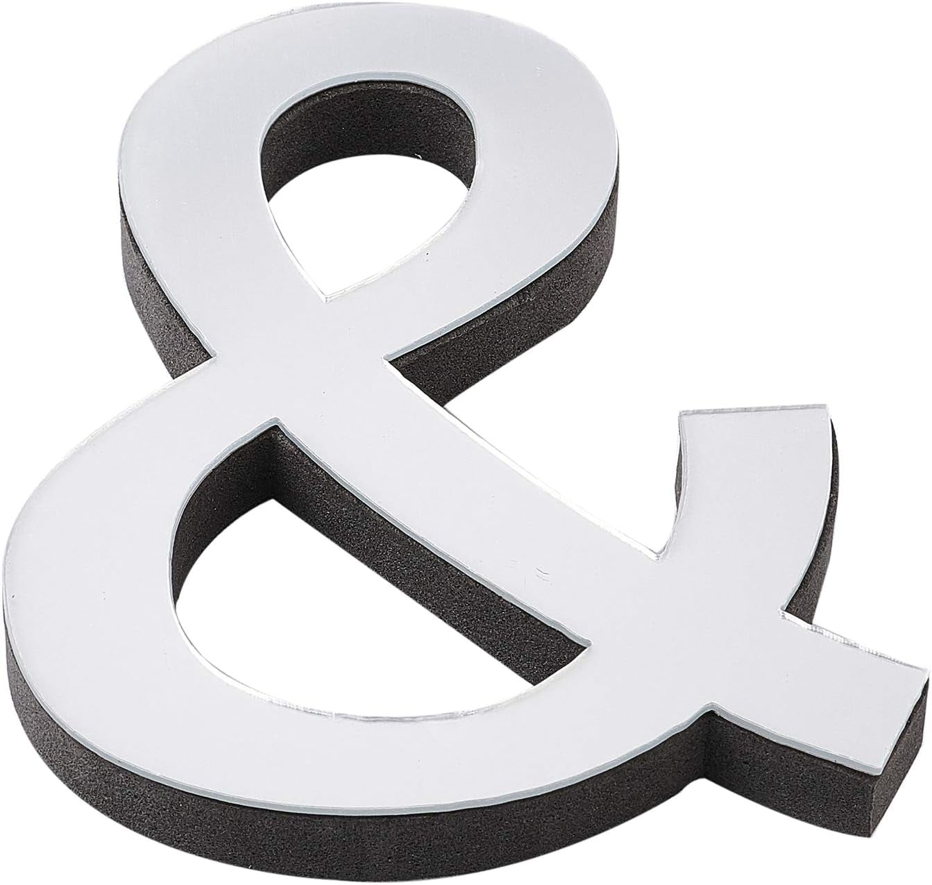 Acrylic Mirror Wall Stickers Decal with EVA Foam And Symbol Silver ...