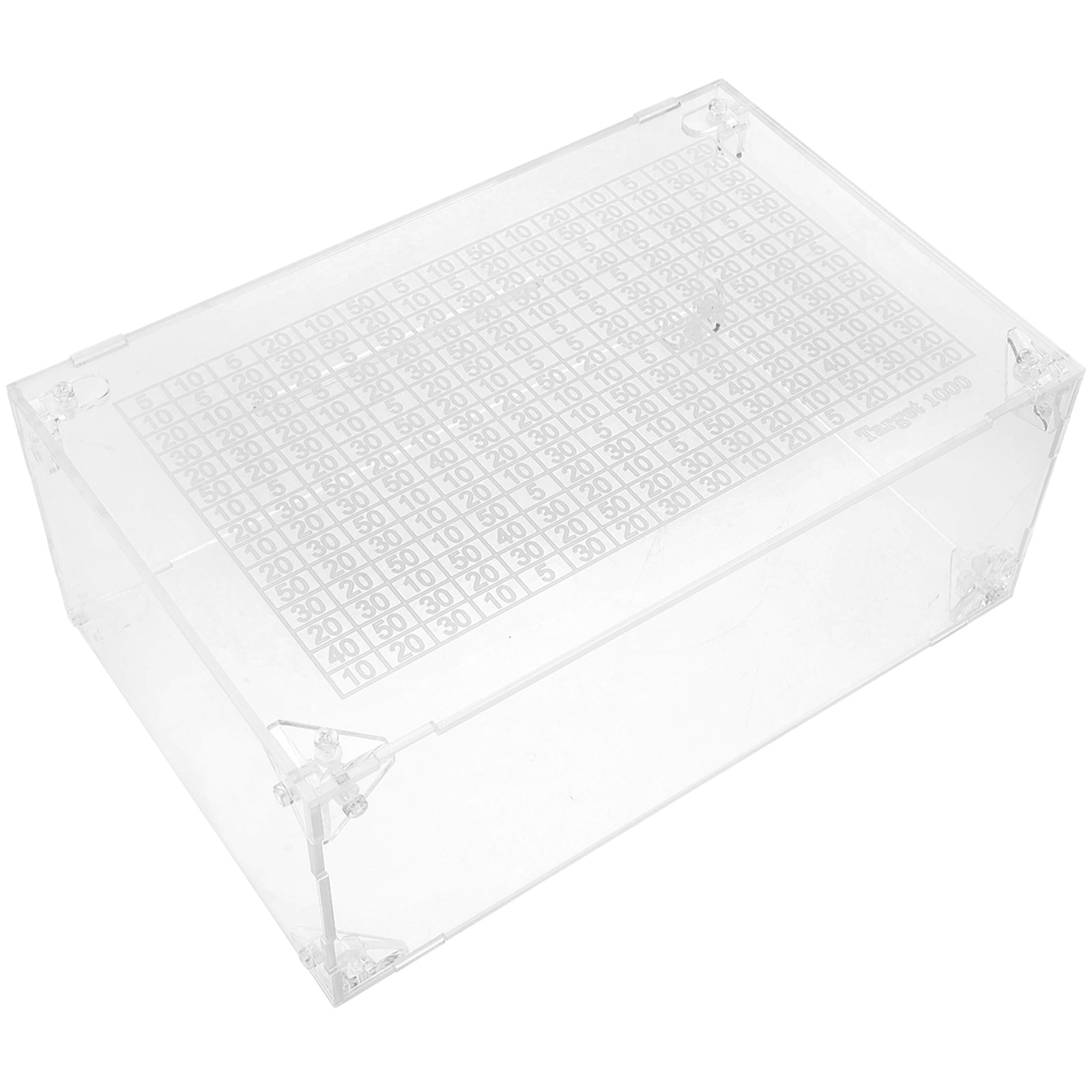 Acrylic Money Box With 1000 Saving Goals Reusable Money Box Portable ...