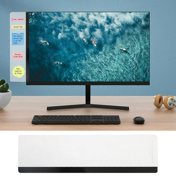 Acrylic Monitor Memo Board with Adhesive Tape, 11X3 Inch Transparent ...