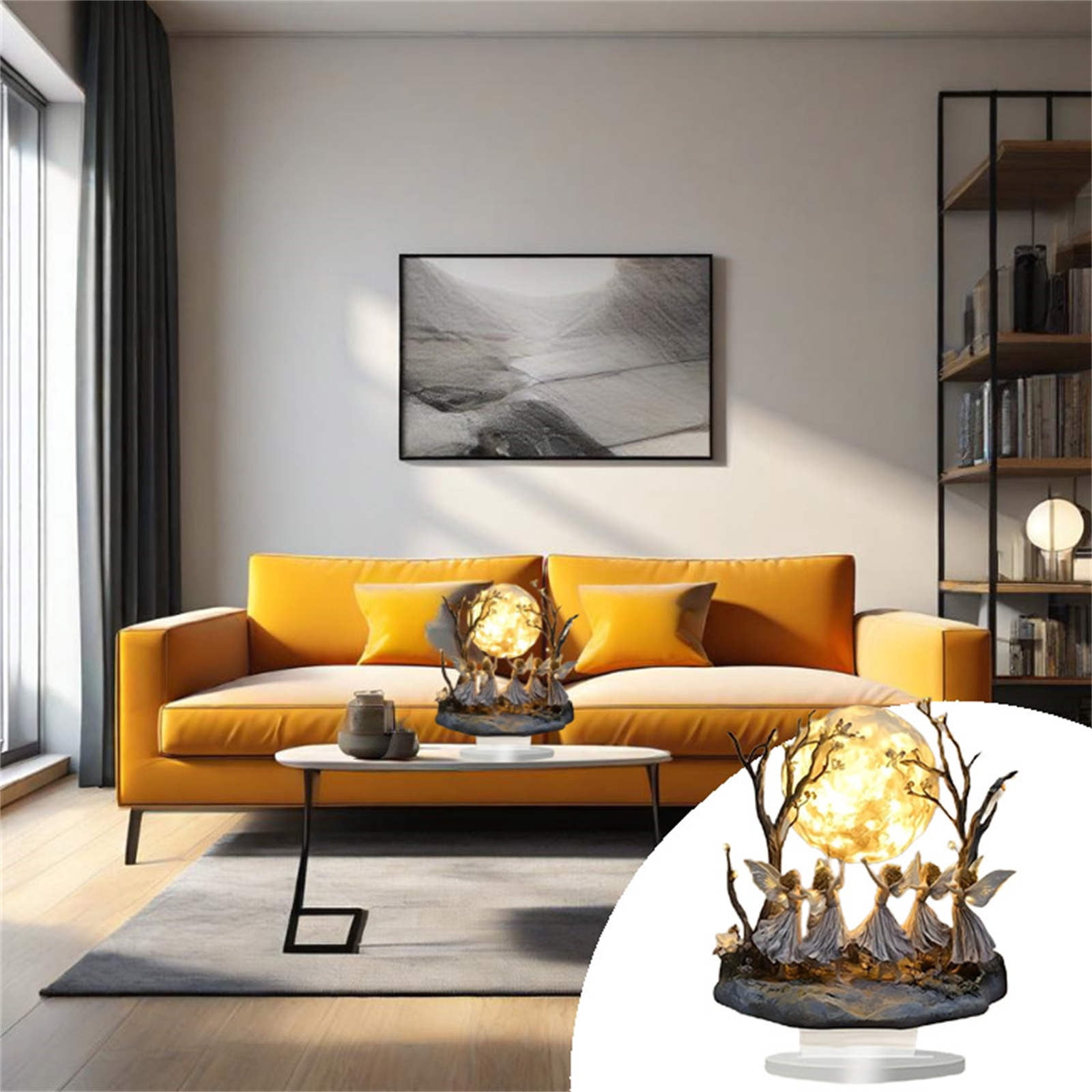 Acrylic Moon Desk Decor Elegant 2D Moon Ornament for Home Office Decor ...