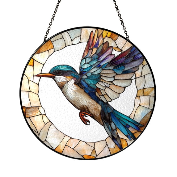 Acrylic Mosaic Pigeon Suncatcher Window Hanging Decor Bird Theme ...