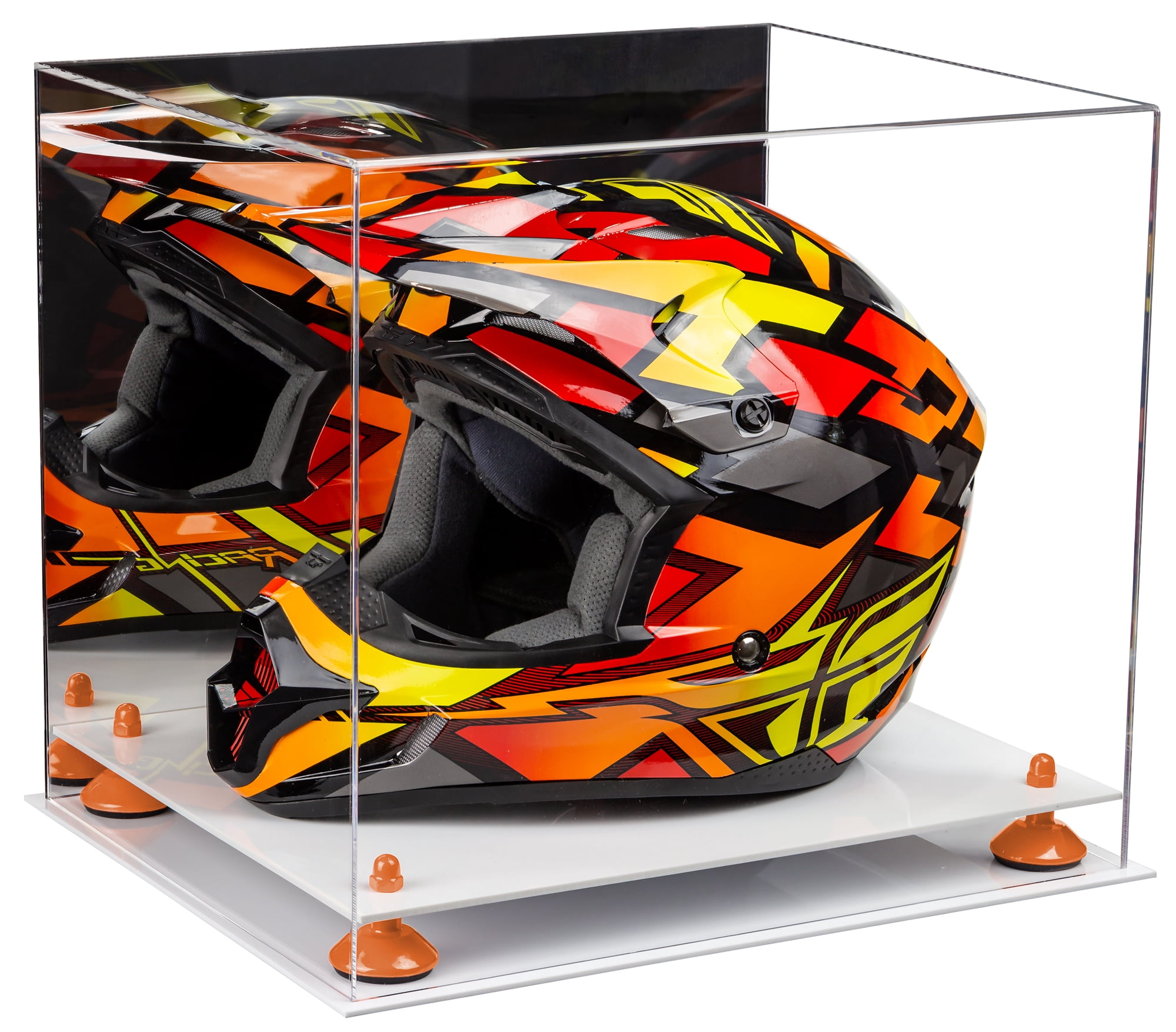 Acrylic Motorcycle Motocross or Nascar Racing Helmet Display Case with ...