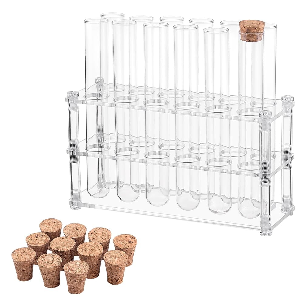 Acrylic Multi-Use Colorimetrical Cylinder Tube Display Racks with Glass ...