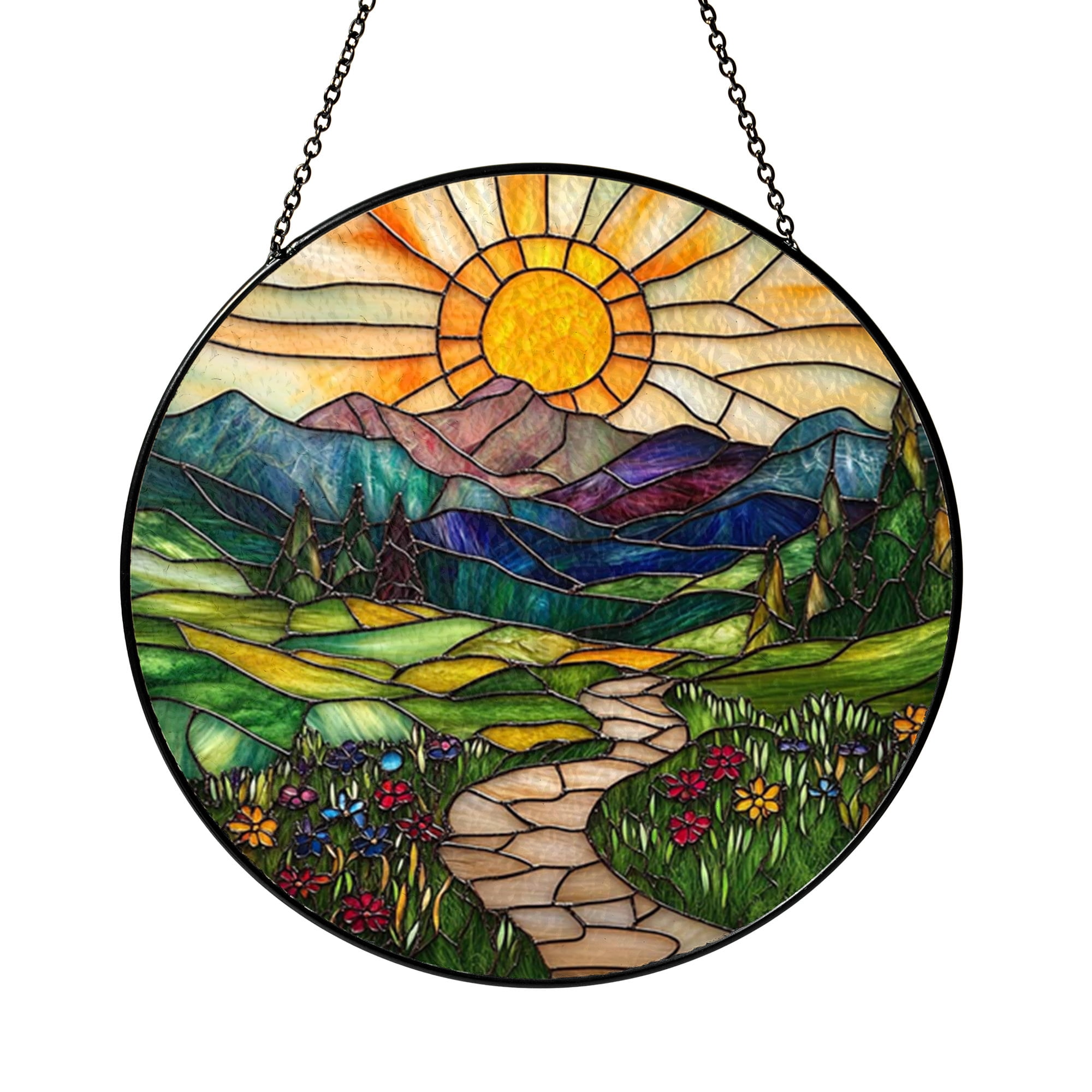Acrylic Mushroom Forest Stained Glass Style Suncatcher Window Decor ...