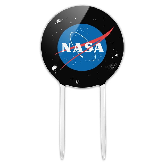 Acrylic NASA Official Meatball Logo Cake Topper Party Decoration for ...
