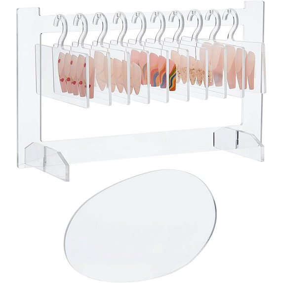 Acrylic Nail Art Display Stand Clear Hangers Nail Display Holder Nail ...