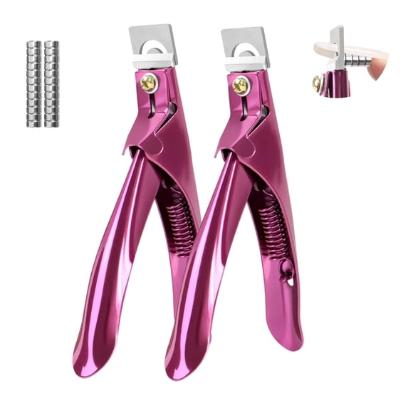 Acrylic Nail Clippers with Sizer Magnets 2pcs, Inartato Fake Nail Tips ...