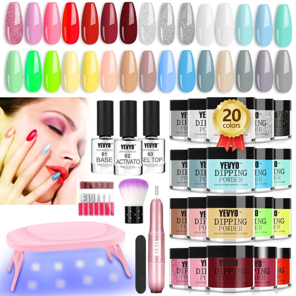 Acrylic Nail Kit Dip Powder Nail Kit Starter with Drill and UV Light ...