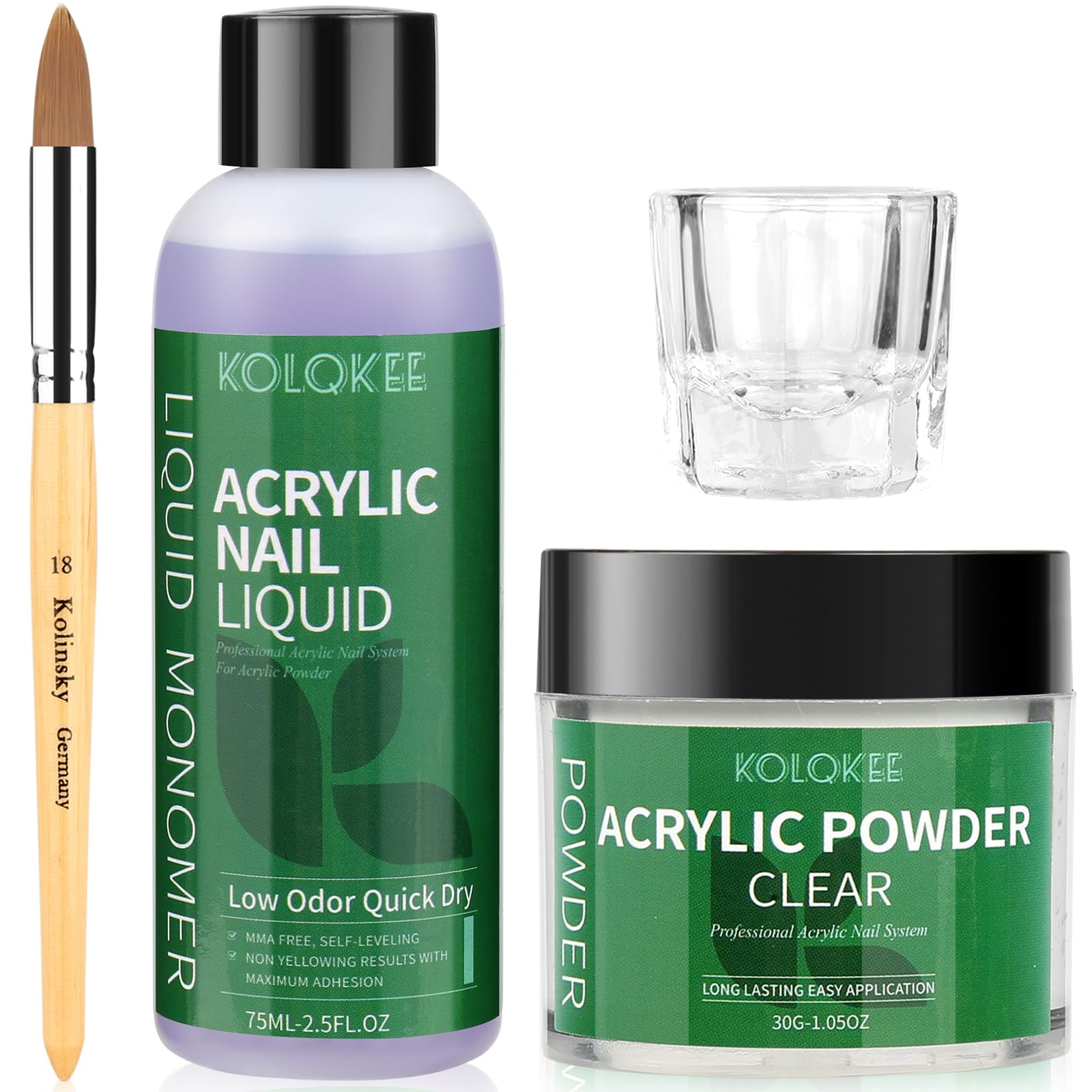 Acrylic Nail Kit - Acrylic Powder and Acrylic Liquid Set with Kolinsky ...