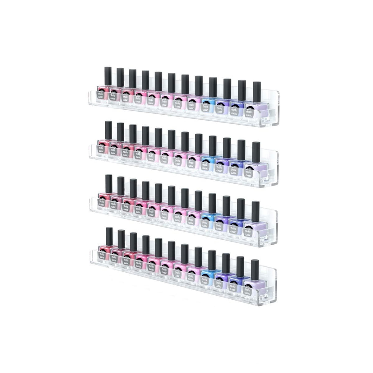 Acrylic Nail Polish Wall Mounted Holder Paint Organizer Storage Rack ...