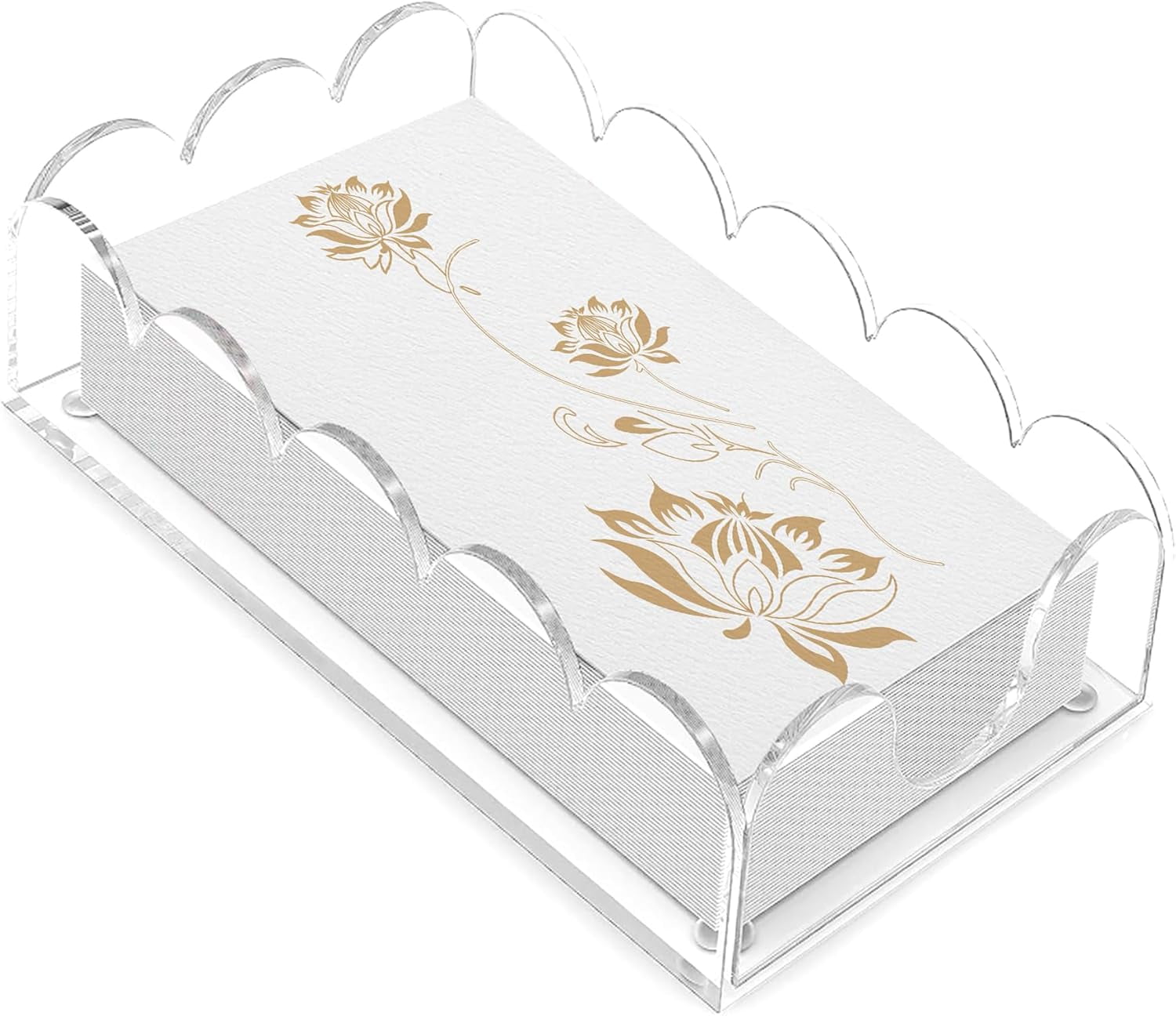 Acrylic Napkin Holder, Clear Guest Towel Holder Tray for Bathroom ...