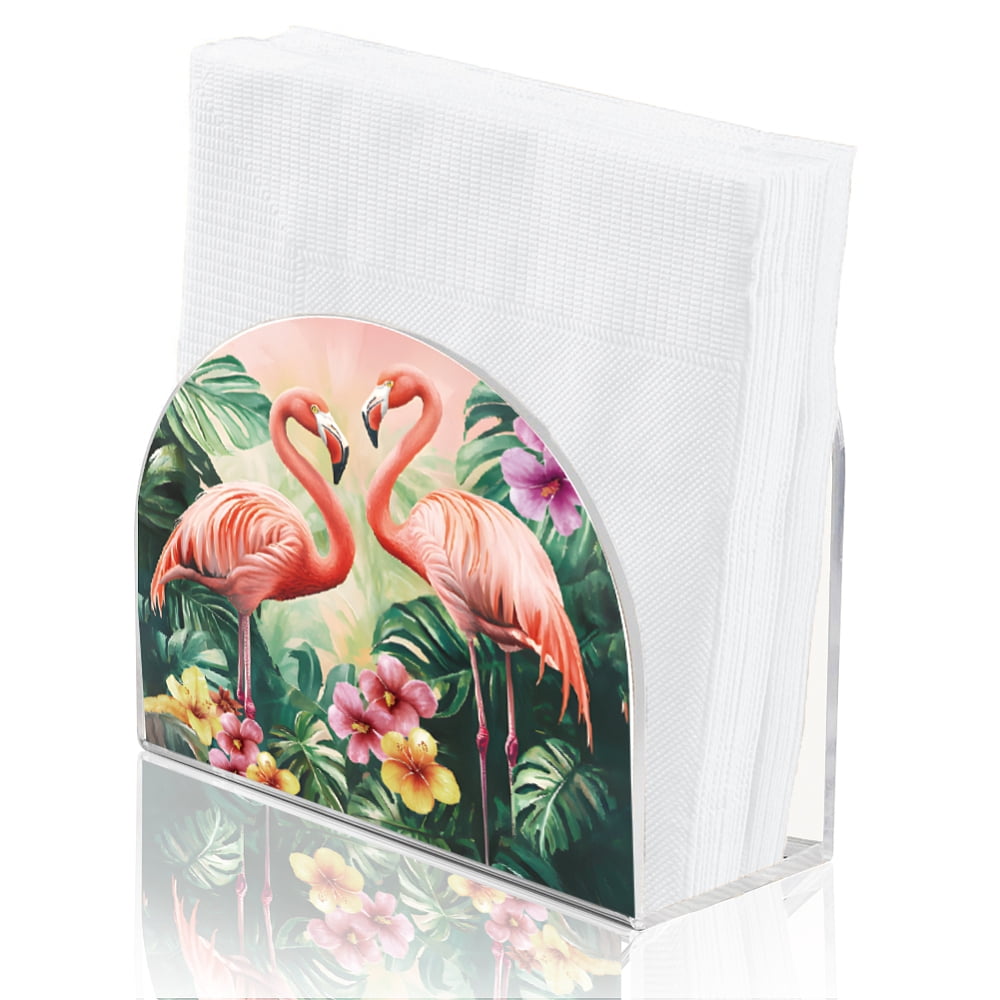 Acrylic Napkin Holder Hollow Arch Flamingo Shape 125x50x105mm DIY ...