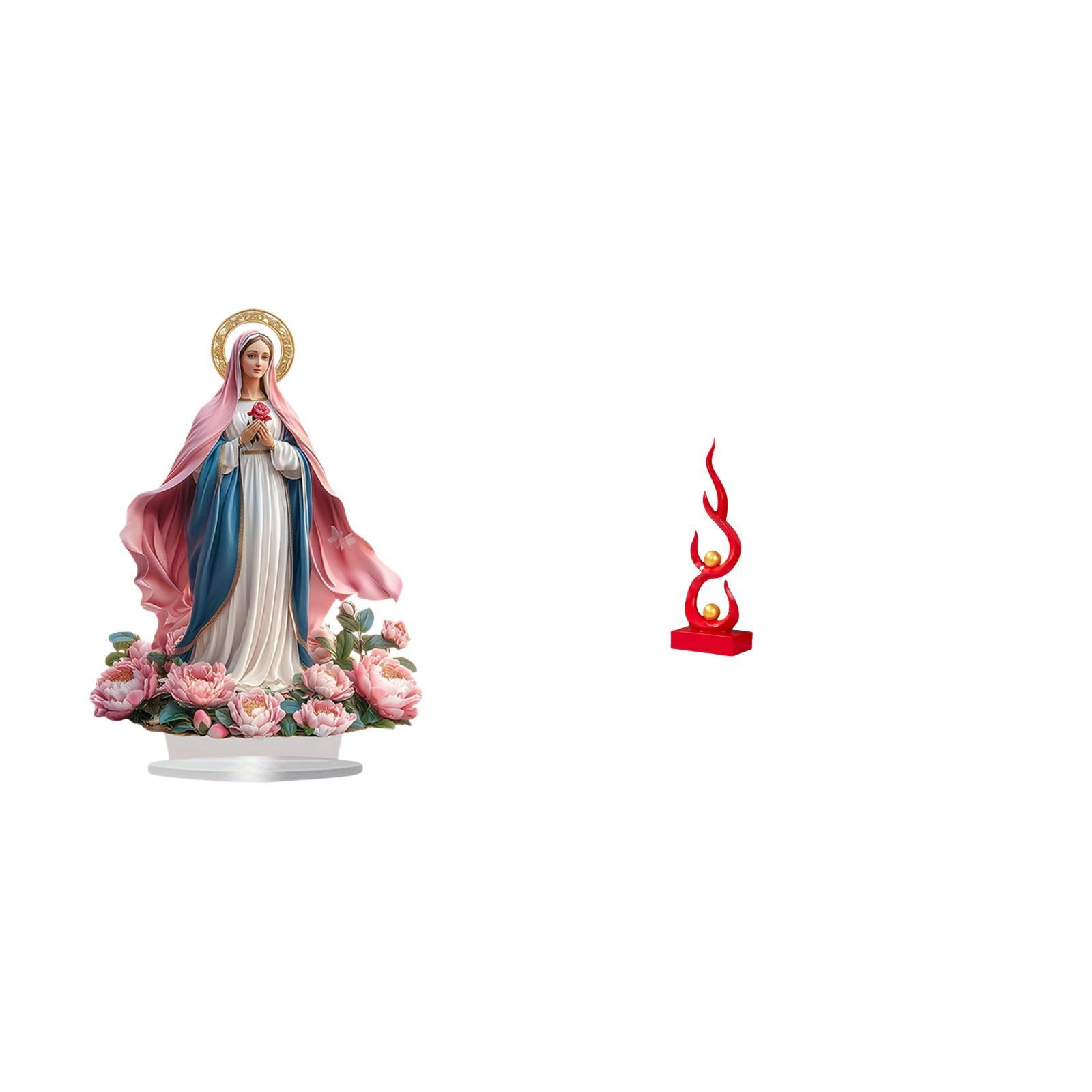 Acrylic Nativity Scene Sculpture Abstract Fire Ornament Resin Material ...