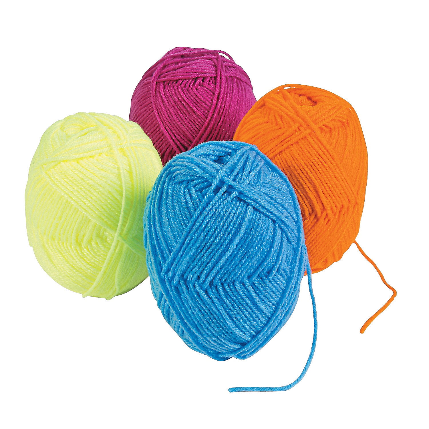 Acrylic Neon Yarn (4Pc) - Craft Supplies - 4 Pieces - Walmart.com