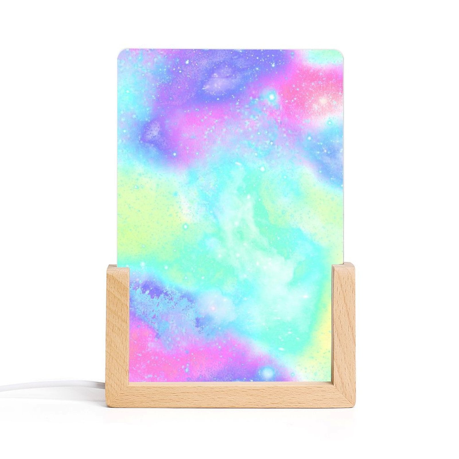 Acrylic Night Light Seven Color Inclined Insert Base Simple ...