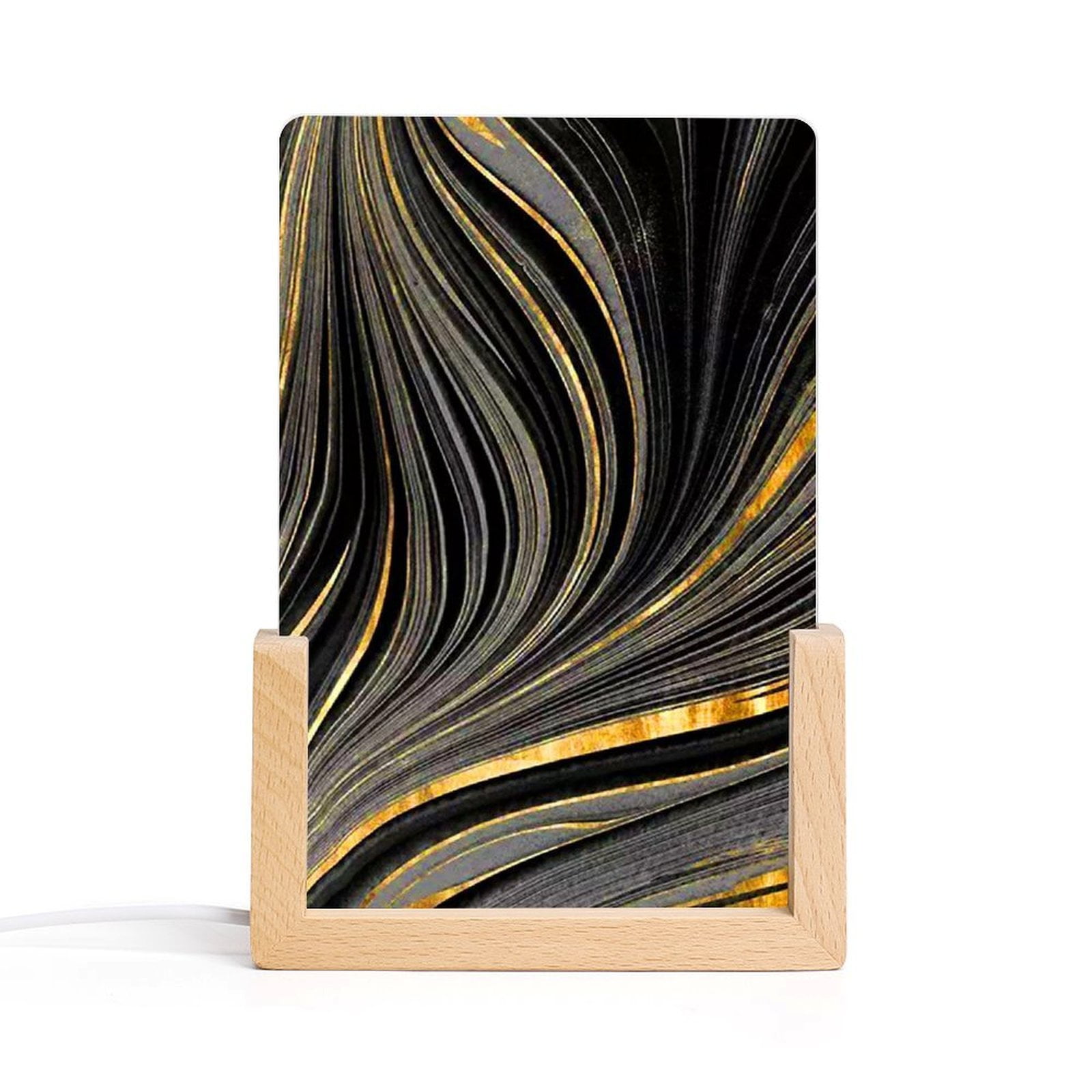 Acrylic Night Light Seven Color Inclined Insert Base Simple ...