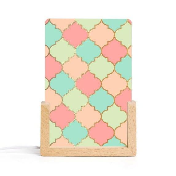 Acrylic Night Light Seven Color Inclined Insert Base Simple ...