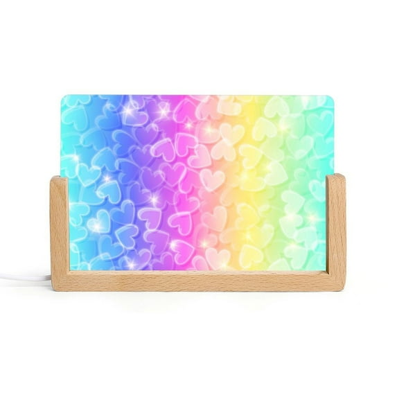 Acrylic Night Light Seven Color Inclined Insert Base Simple ...