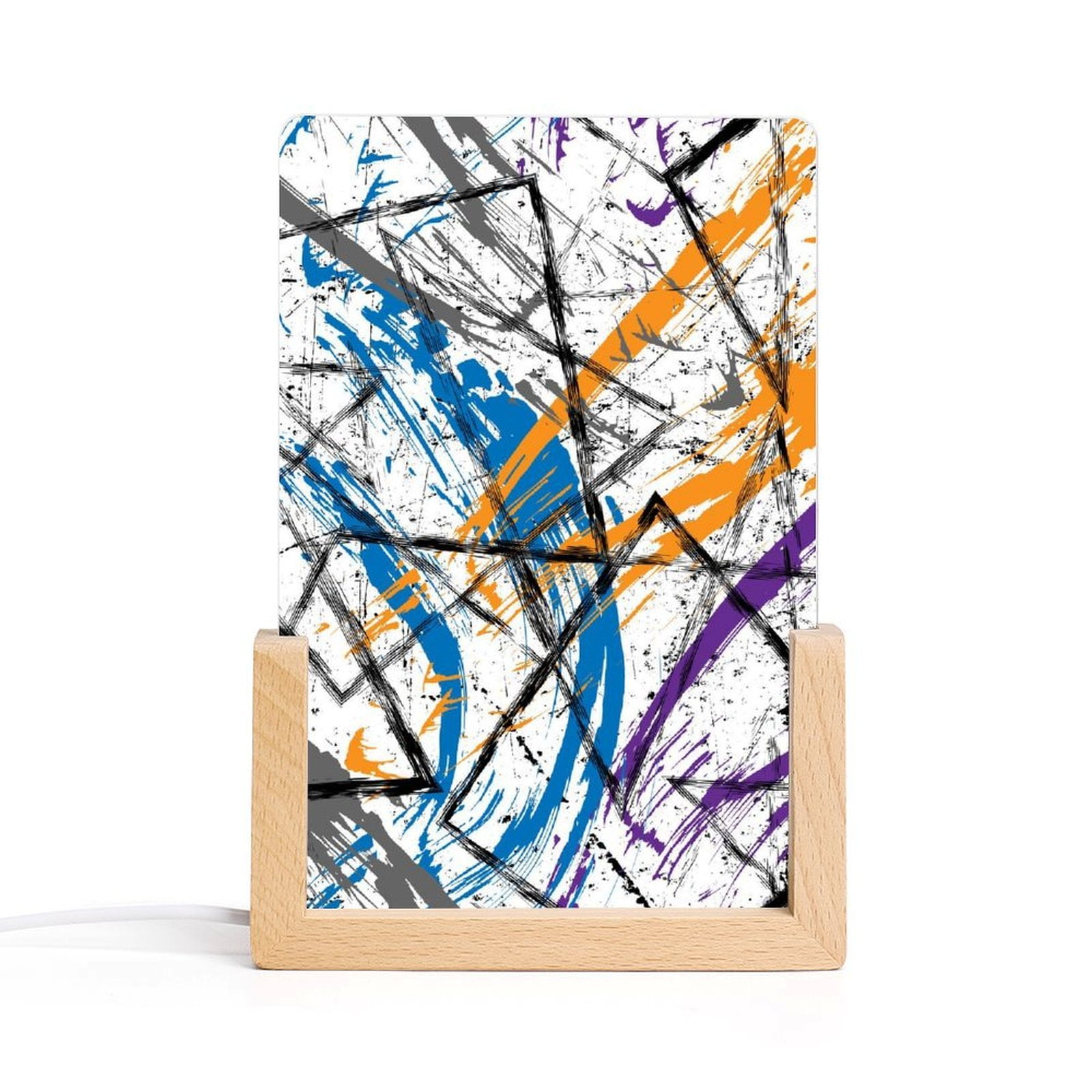 Acrylic Night Light Seven Color Inclined Insert Base Simple ...