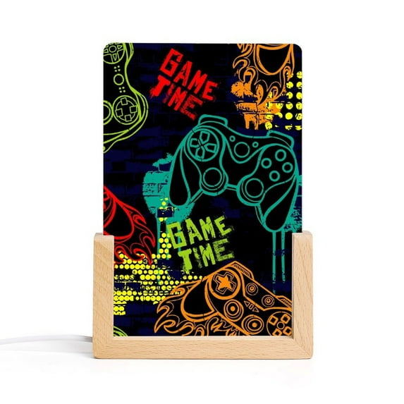 Acrylic Night Light Seven Color Inclined Insert Base Simple ...