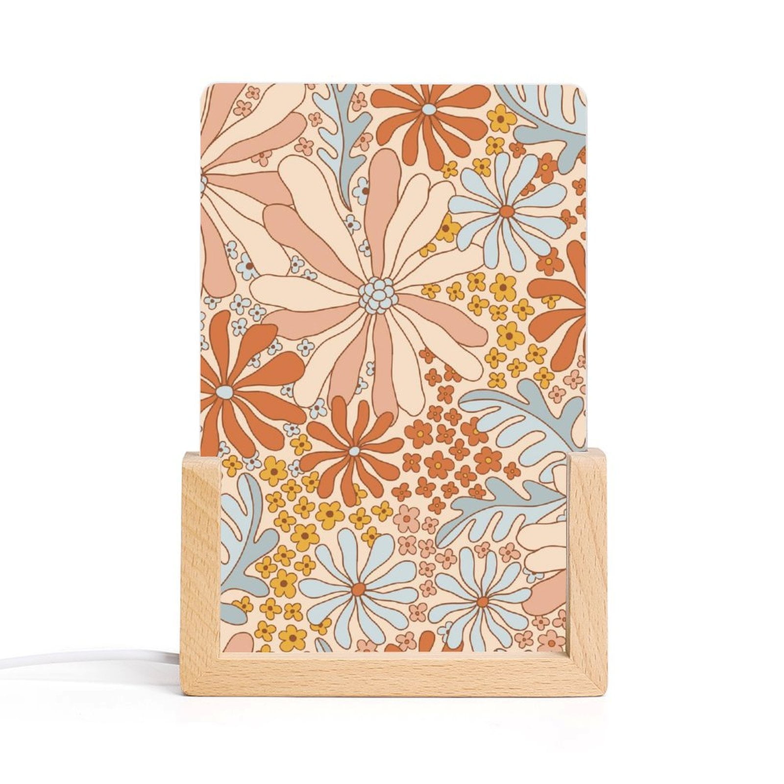 Acrylic Night Light Seven Color Inclined Insert Base Simple ...