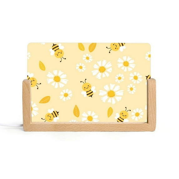 Acrylic Night Light Seven Color Inclined Insert Base Simple ...