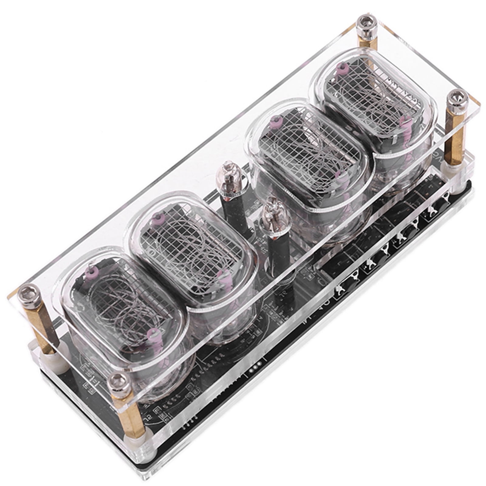 Acrylic Nixies Tube Clock With Breathing Light Dynamic Color Changing ...