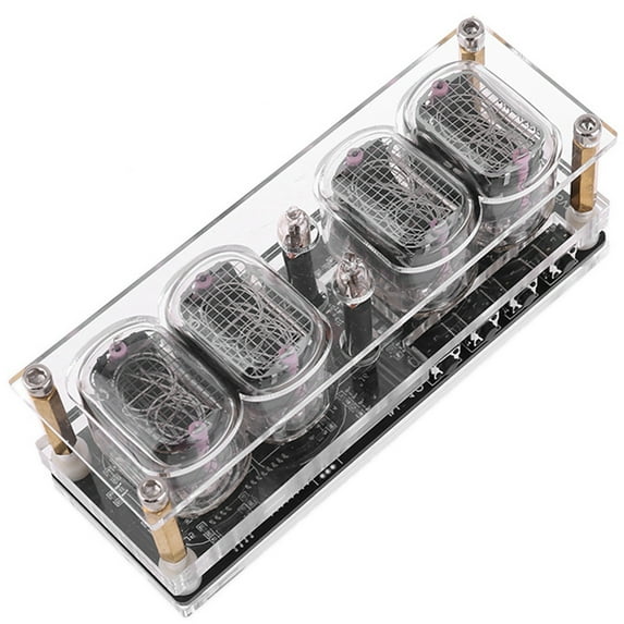 Acrylic Nixies Tube Clock With Breathing Light Dynamic Color Changing ...