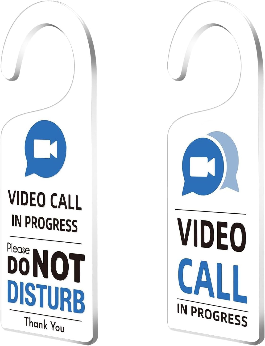 Acrylic Notice Door Hanger Sign Public Warning Sign Video Call In ...