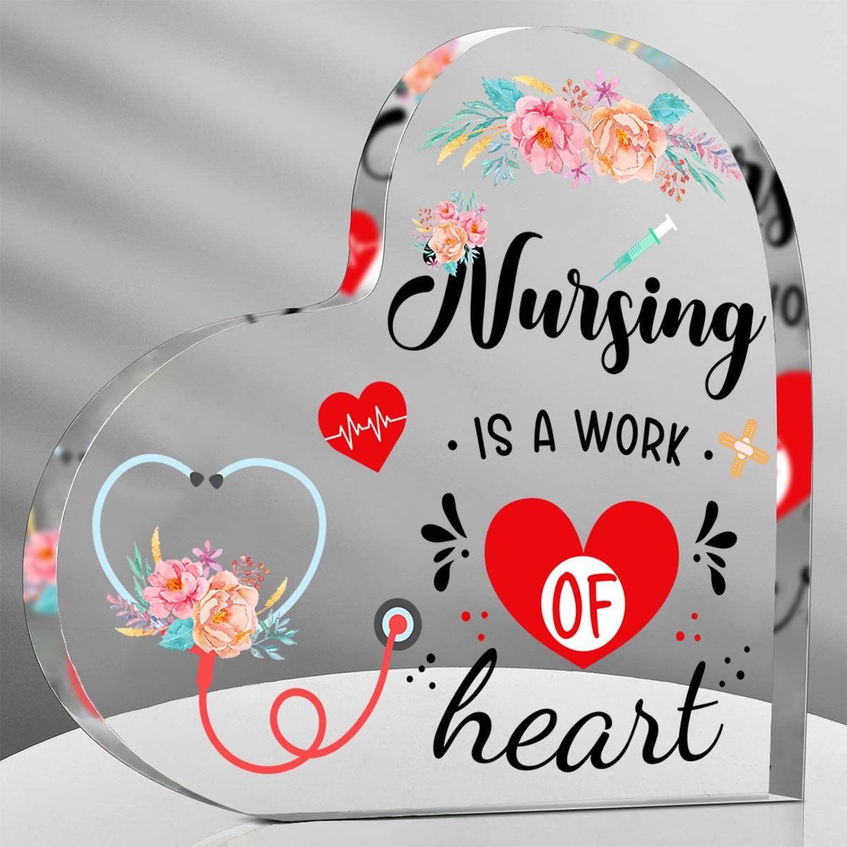Acrylic Nurse Appreciation Gift Sign - Contemporary Style Tabletop ...