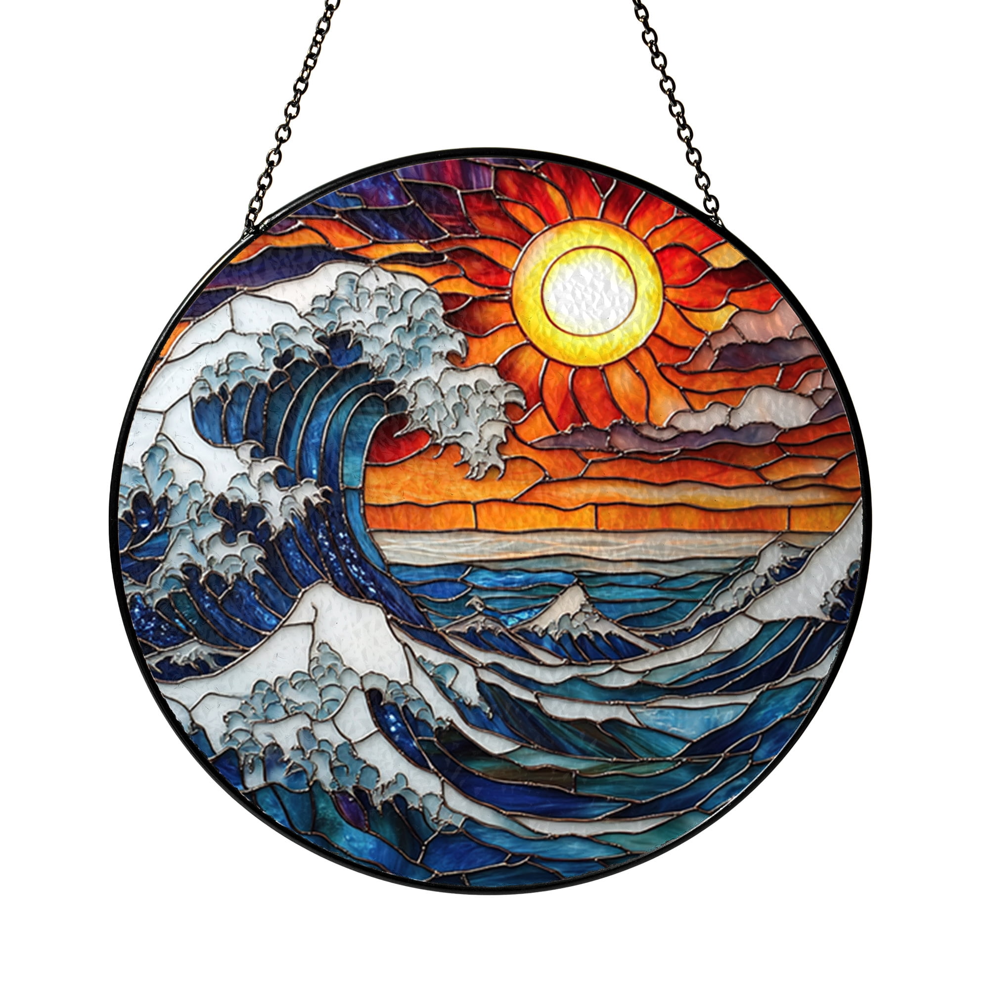 Acrylic Ocean Wave Suncatcher, Beachy Coastal Window Decor - Walmart.com