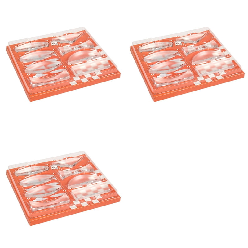 Acrylic Optical Experiment Set Triangular Prism Convex Lens Concave ...