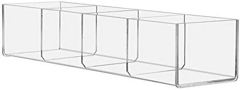 Acrylic Organizer Tray Four Compartment 15.75" Wide x 4" Deep Clear ...