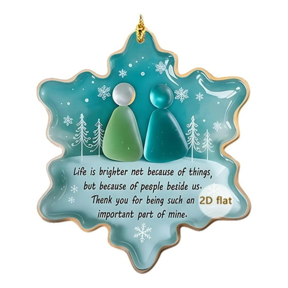 Acrylic Ornaments under $5! Cagogo Christmas Sea Glass 2D Flat Acrylic ...
