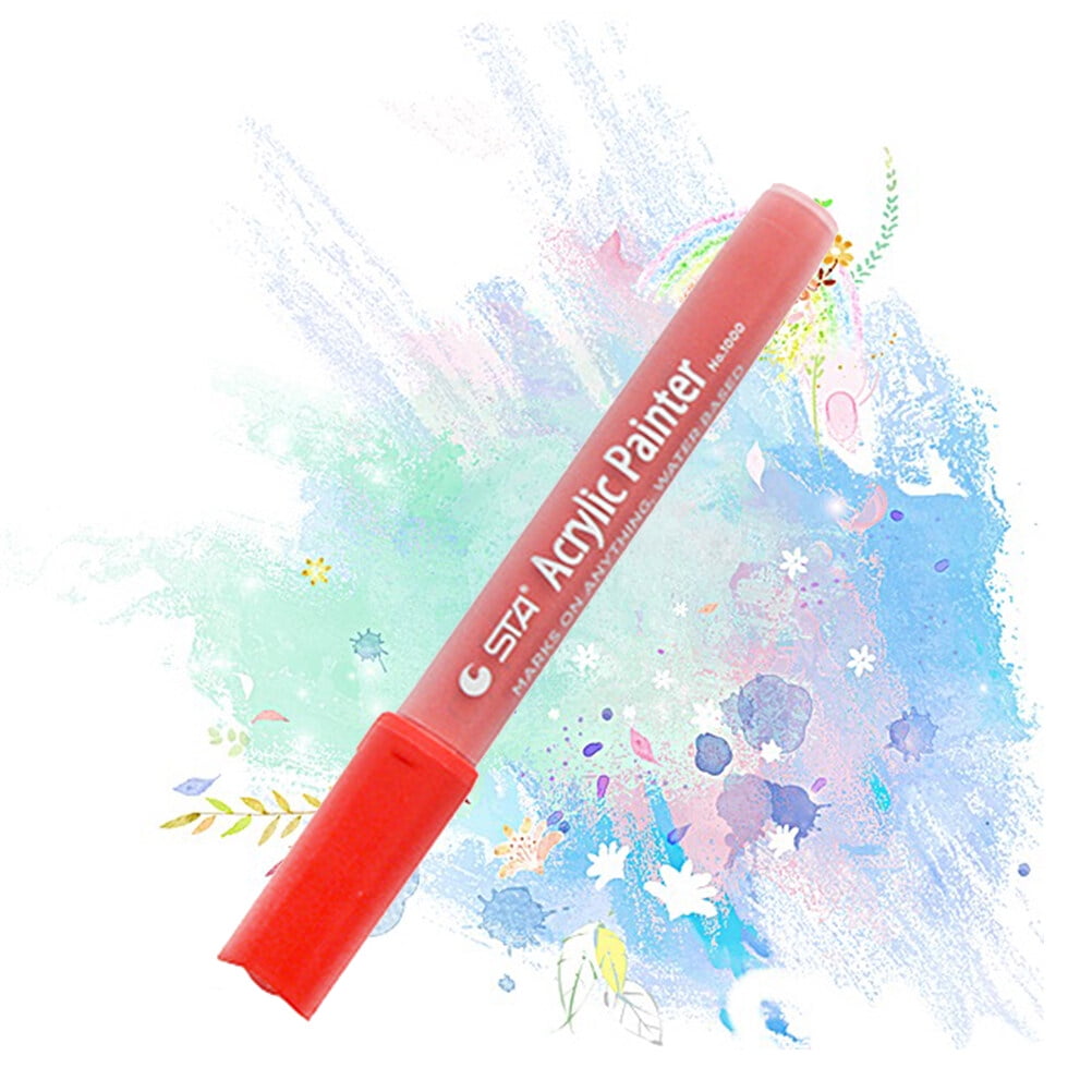 Acrylic Paint Marker Pen Waterproof Medium Point Paint Pen for Paper ...