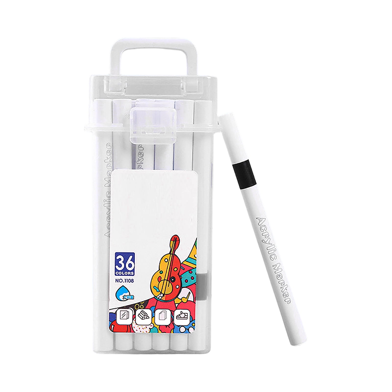 Acrylic Paint Markers Art Drawing Pens Set, Multi Colors Brush For ...